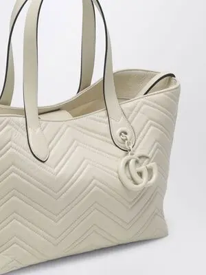 Gucci Quilted Calf Leather Shoulder Bag - Cream
