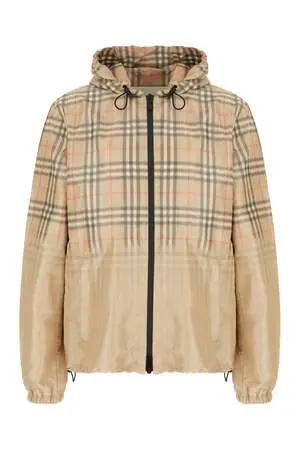 Burberry Hooded Jacket With Classic Check Print - Multicolor