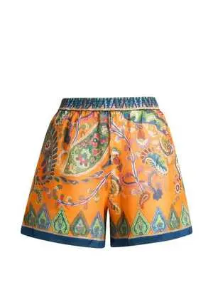 Etro Paisley Print Drawstring Shorts - Multicolor