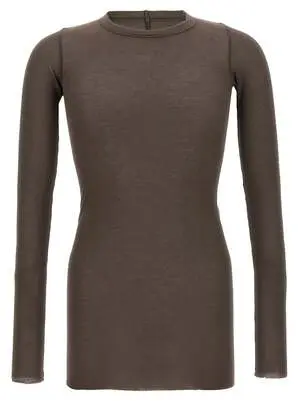 Rick Owens Rib Ls T' T-shirt - Gray