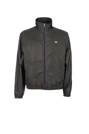Prada Zip-up Jacket With Stand Collar - Multicolor