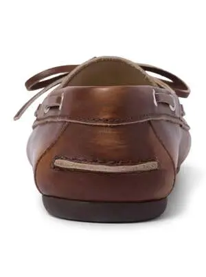 Miu Miu Decolored Leather Boat Loafers - Multicolor