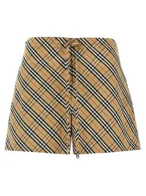 BURBERRY BURBERRY Check Print Cotton Shorts