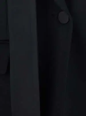 Attico Single-breasted Jacket With Notched Revers And Oversized Strap Detail In Wool - Multicolor