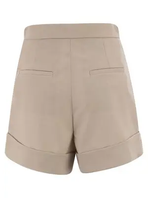 Max Mara Wool, Mohair, And Silk Canvas Shorts - Multicolor