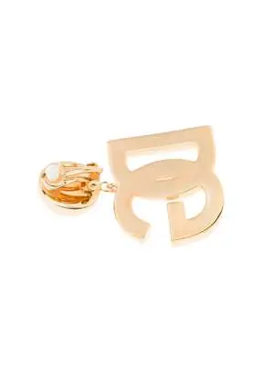 Dolce & Gabbana Gold Dg Logo Clip Earrings