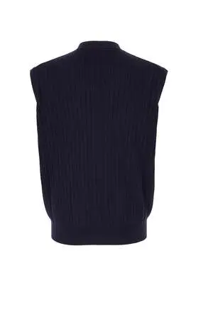 Bottega Veneta Ribbed V-neck Sleeveless Cardigan
