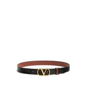 Valentino Garavani Vlogo Signature Reversible Belt - Brown
