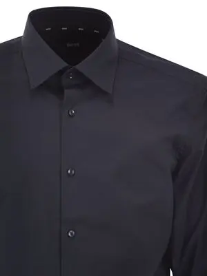 BOSS Slim Fit Shirt In Easy-iron Stretch Cotton Poplin - Blue
