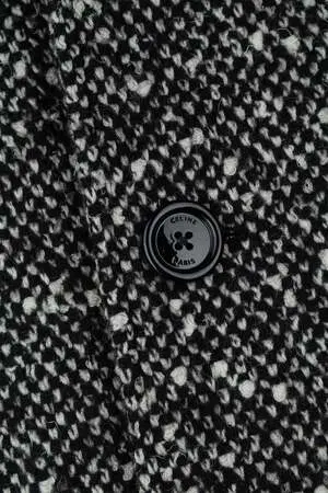 Celine Classic Collar Tweed Coat