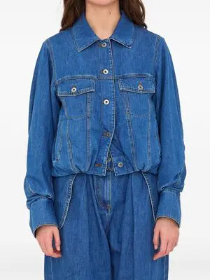 Loewe Denim Cotton Jacket With Pointed Collar - Multicolor