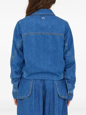 Loewe Denim Cotton Jacket With Pointed Collar - Multicolor