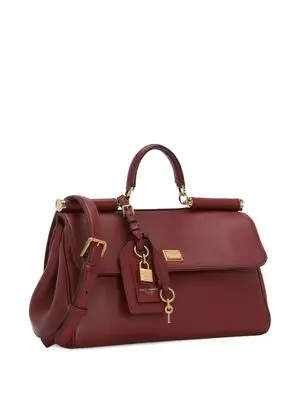 Dolce & Gabbana Plongé Leather My Sicily Handbag - Red