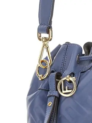 Fendi Mon Tresor' Mini Handbag With Adjustable And Removable Shoulder Strap And All-over Embossed Ff Motif In Leather - Multicolor