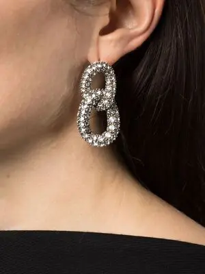 Isabel Marant Étoile Crystal Embellished Drop Earrings - Silver