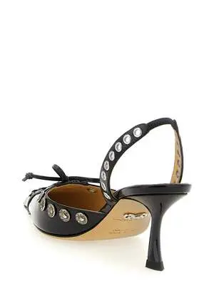 MACH &AMP; MACH Mach & Mach Crystalized Corset Slingback Pumps