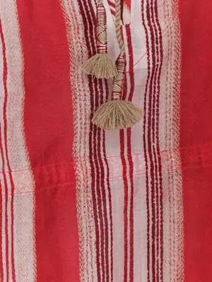Isabel Marant Étoile Cotton And Silk Striped Beach Robe Dress