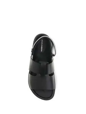Dolce & Gabbana Leather Open-toe Sandals With Buckle Fastening