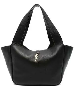 Saint Laurent Le 5 À 7 Hobo Bag In Grained Leather - Black
