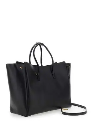 Balenciaga Hampton Medium Embossed Logo Leather Handbag