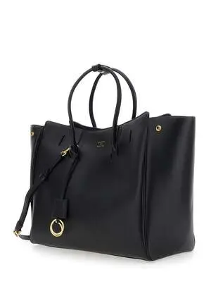 Balenciaga Hampton Medium Embossed Logo Leather Handbag - Multicolor