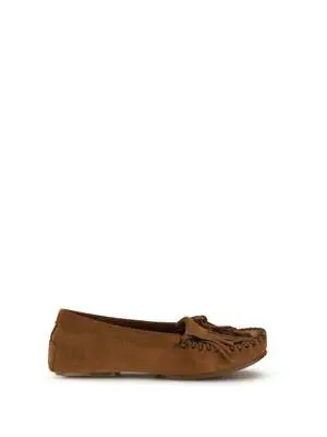 Paris Texas Indiana Distressed Loafers With Fringe Detailing - Brown
