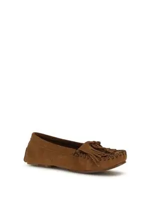 Paris Texas Indiana Distressed Loafers With Fringe Detailing - Brown