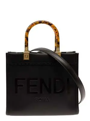 Fendi Sunshine Small Tote Bag - Black