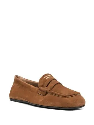 Miu Miu Ruched Leather Loafers - Multicolor