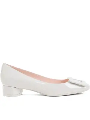 ROGER VIVIER Square Buckle Leather Pumps