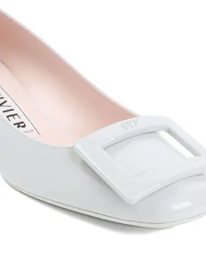 ROGER VIVIER Square Buckle Leather Pumps