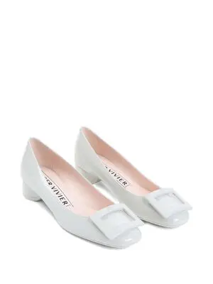 ROGER VIVIER Square Buckle Leather Pumps