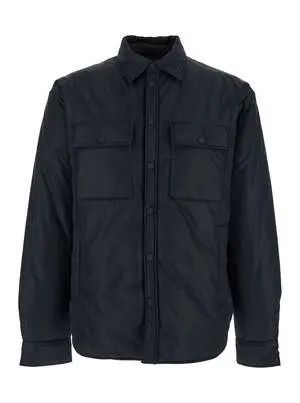 Dsquared2 Padded Tech Fabric Jacket With Logo Print