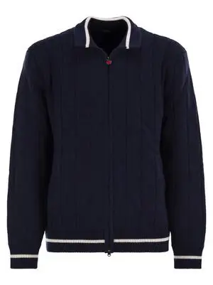 Kiton Cashmere Zip-up Bomber Jacket