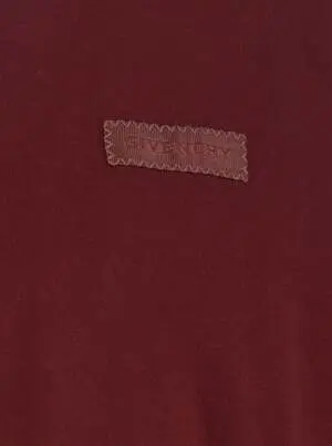 Givenchy Bordeaux T-shirt With Logo Patch On Chest For - Multicolor