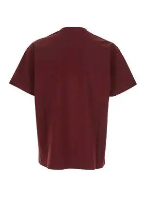 Givenchy Bordeaux T-shirt With Logo Patch On Chest For - Multicolor