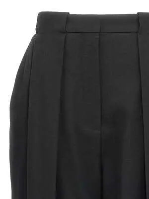 Balmain Grain De Poudre Wool Pants - Black