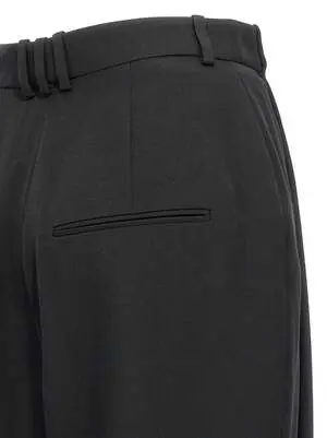 Balmain Grain De Poudre Wool Pants - Black