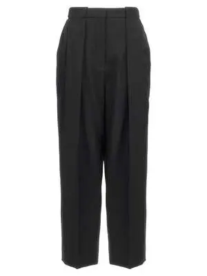 Balmain Grain De Poudre Wool Pants - Black