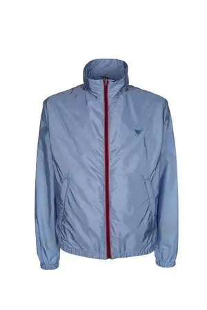 Prada Zip-up Jacket With Stand Collar - Multicolor