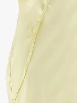 SELF-PORTRAIT Striped Satin Long Dress - Yellow