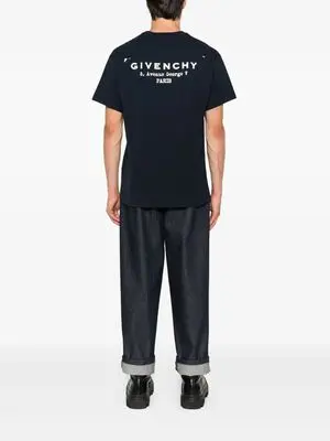 Givenchy Cotton T-shirt With Stamp Print - Blue