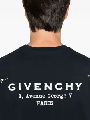 Givenchy Cotton T-shirt With Stamp Print - Blue