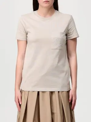 Max Mara T-shirt With Pocket Detail - Gray
