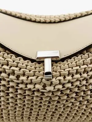 TOTEME T-lock Woven Leather Clutch - Multicolor