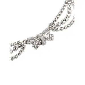 Alessandra Rich Embellished Bow Necklace