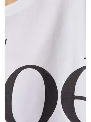 Chloé Cotton Logo Print Cropped T-shirt
