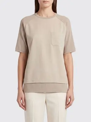 Max Mara Max Mara Embroidered Logo T-Shirt Gray