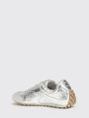 Bottega Veneta Calf Leather Sneakers - Silver