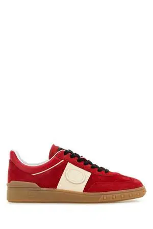 Valentino Garavani Suede Lace-up Sneakers - Red